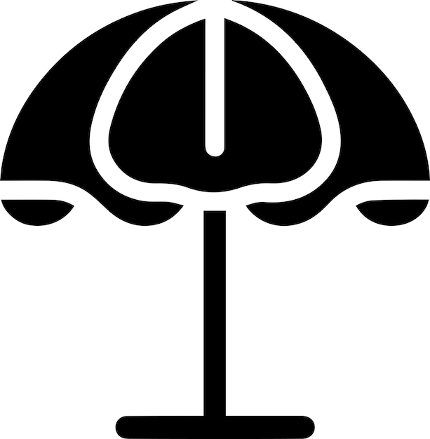Sleek and Iconic Umbrella Symbol in Monochrome | Jiffy Designs