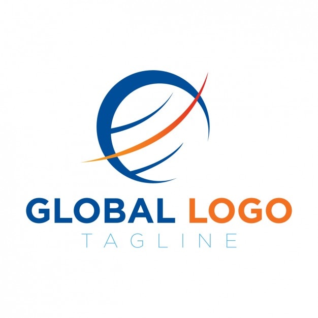 Stylized Globe Logo with Orbiting Line and Tagline | Jiffy Designs