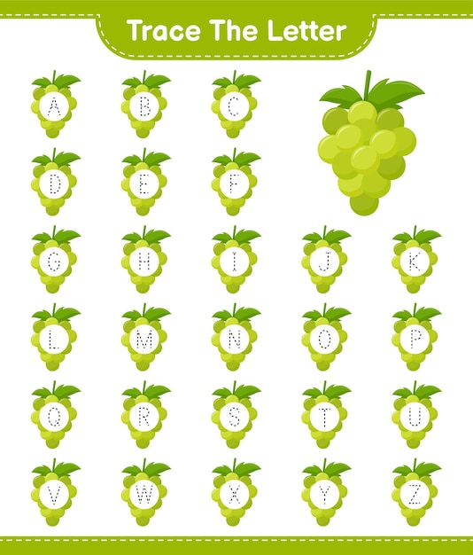 Vibrant Grape Tracing: Cultivate Your Alphabet Skills | Jiffy Designs