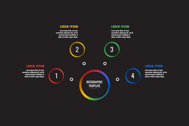 Vibrant Infographic Template with Numbered Circular Elements | Jiffy ...