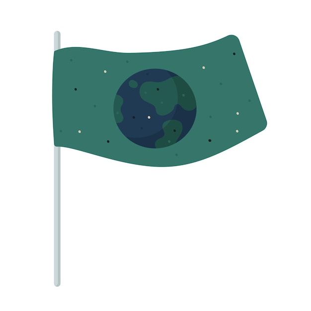 Vibrant Planet Earth Flag in Starry Night Sky | Jiffy Designs