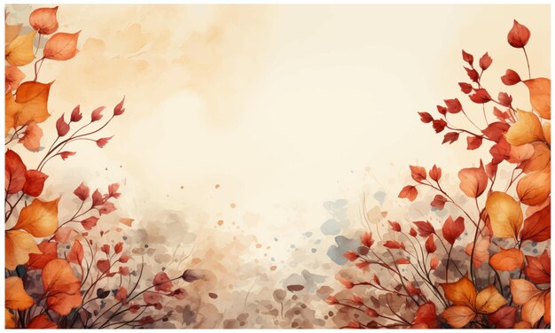 Vibrant Autumn Foliage: A Watercolor Wonderland of Nature | Jiffy Designs