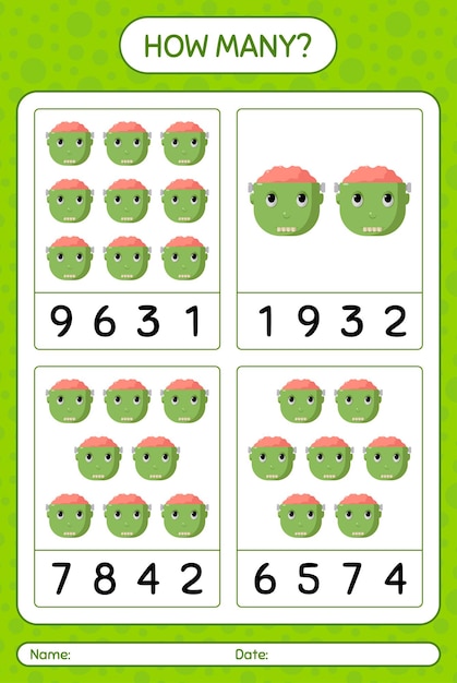 Counting Colorful Cartoon Faces on a Green Background | Jiffy Designs