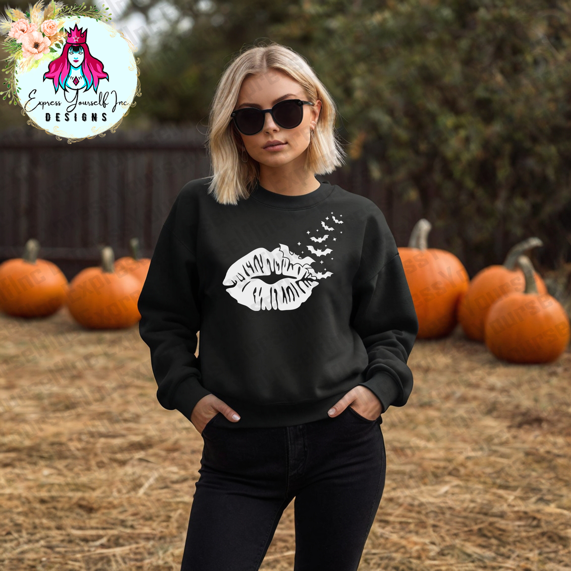 Bats Lips Halloween svg, Halloween Lips svg, Halloween Bats svg, Spooky ...