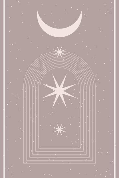 Captivating Celestial Arch with Crescent Moon and Glittering Stars | Jiffy Designs