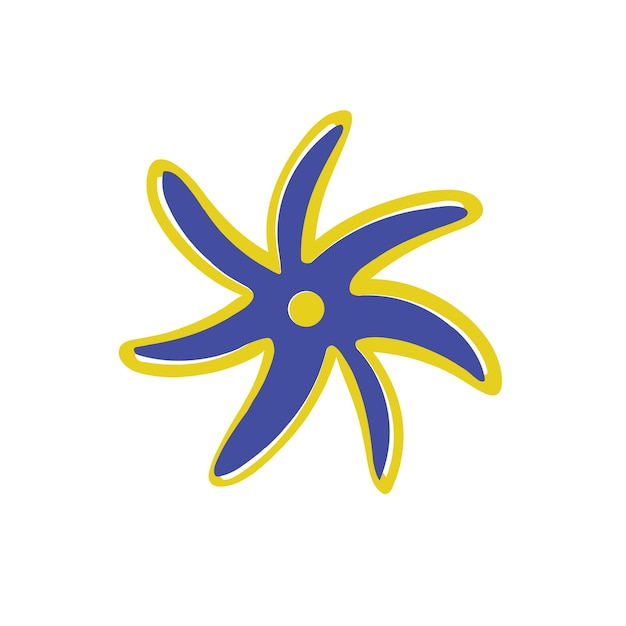 Vibrant Blue and Yellow Pinwheel Graphic | Jiffy Designs