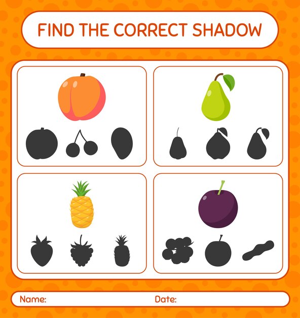 Vibrant Fruit Shadows: A Matching Game | Jiffy Designs