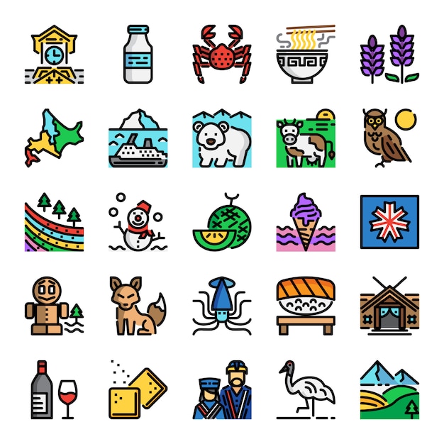 Diverse Farmhouse and Rural Themed Icon Collection | Jiffy Designs