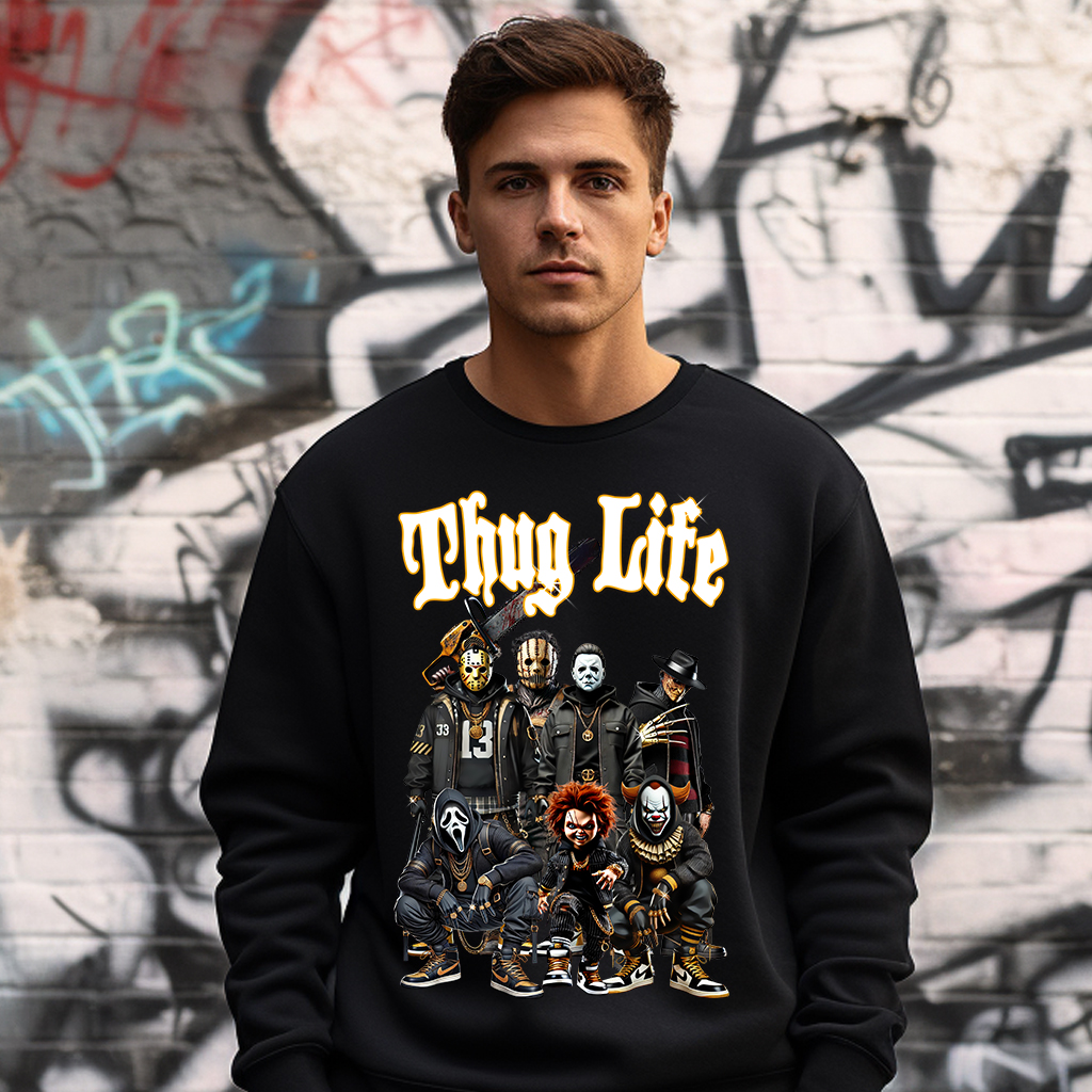 'Thug Life' Featuring Stylized Cartoon Gang in Urban Setting | Jiffy ...