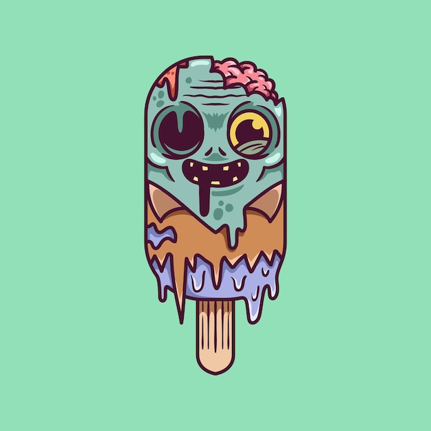 Melting Zombie Popsicle with Dripping Ooze and Fangs | Jiffy Designs
