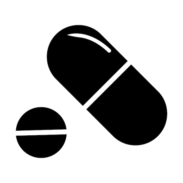 Minimalist Silhouette of Pill and Tablet Shapes | Jiffy Designs