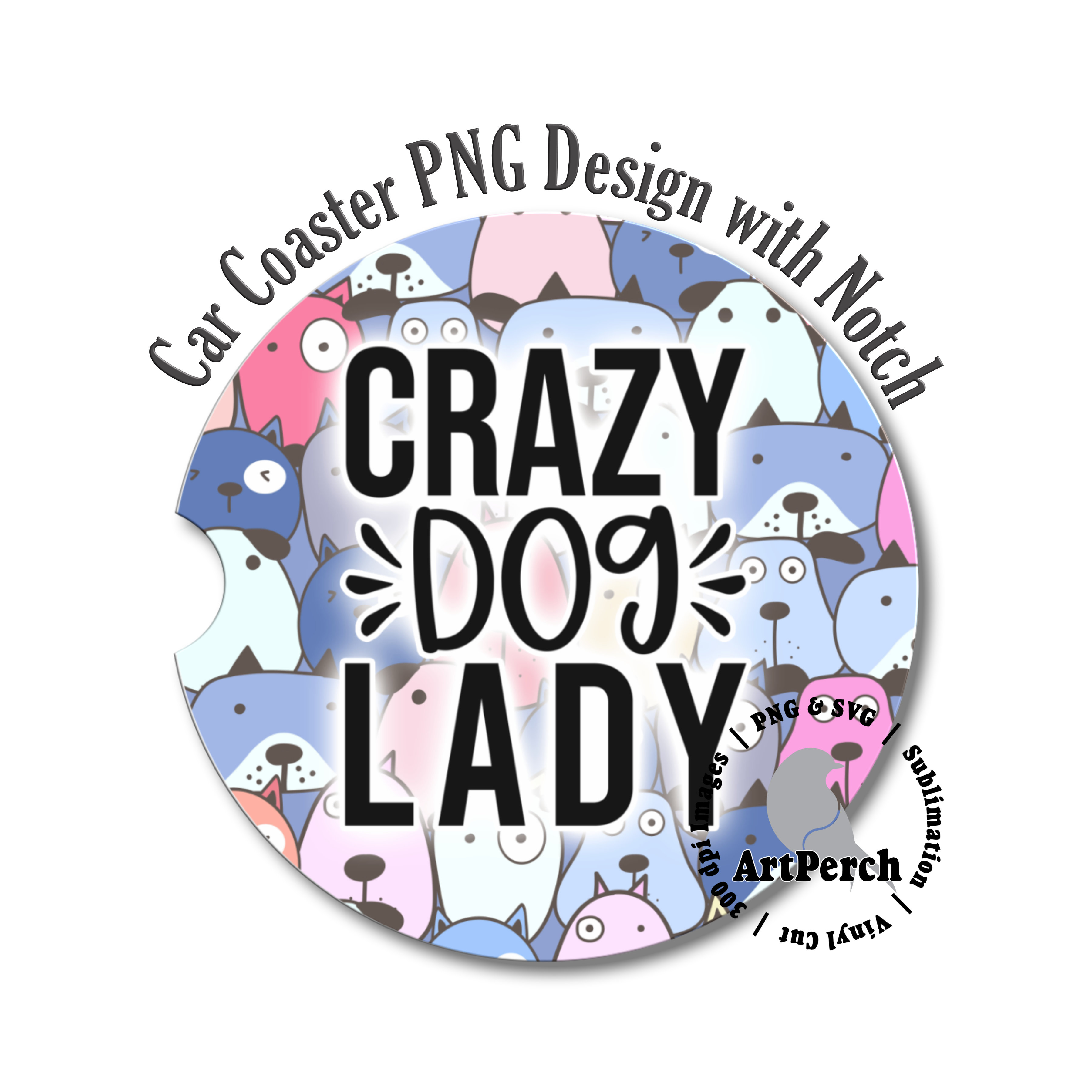 'Crazy Dog Lady' Surrounded by Colorful Cartoon Canine Characters ...