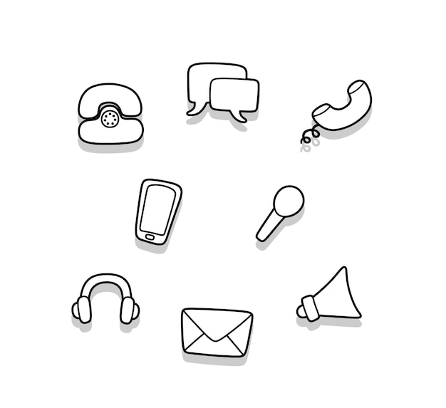 Minimalist Communication Icons: Simple Symbols for Digital Interaction ...