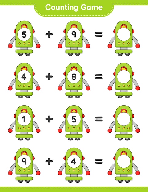 Adorable Alien Math Counting Game for Kids | Jiffy Designs