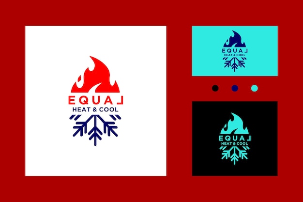Striking Dual-Symbol Logo for Equal Heat & Cool | Jiffy Designs
