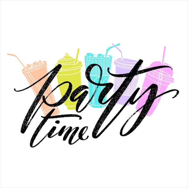 Vibrant Lettering Design with Colorful Party Accents | Jiffy Designs