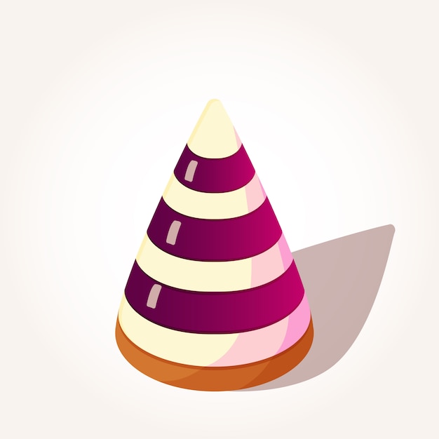 Vibrant Geometric Cone with Layered Shapes and Shadows | Jiffy Designs