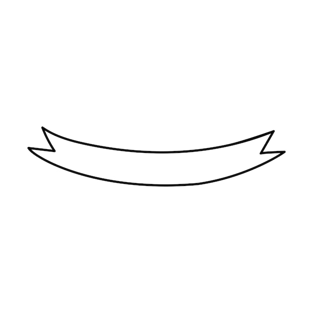 Minimalist Curved Banner Line Drawing on White Background | Jiffy Designs