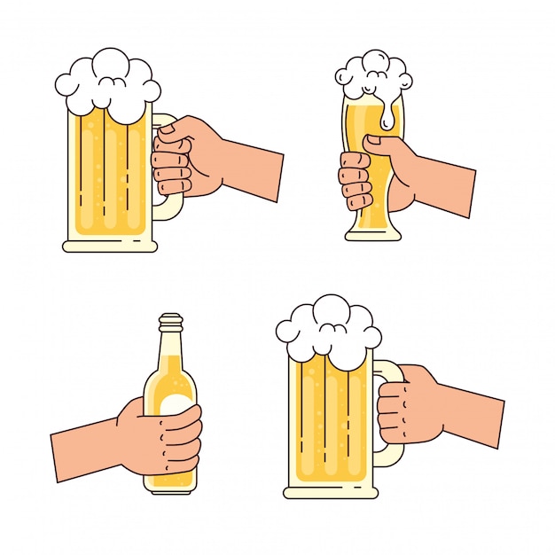 Vibrant Collection of Beer-Themed Illustrations for Versatile Use ...