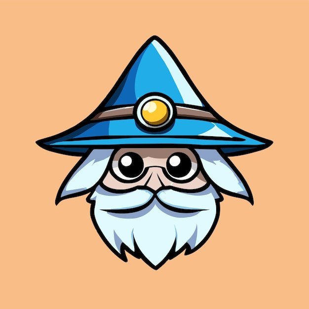 Enchanting Wizard Head with Magical Blue Hat | Jiffy Designs