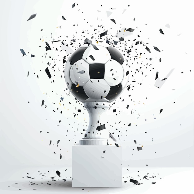 Shattered Soccer Ball Trophy Shattering into Pieces | Jiffy Designs