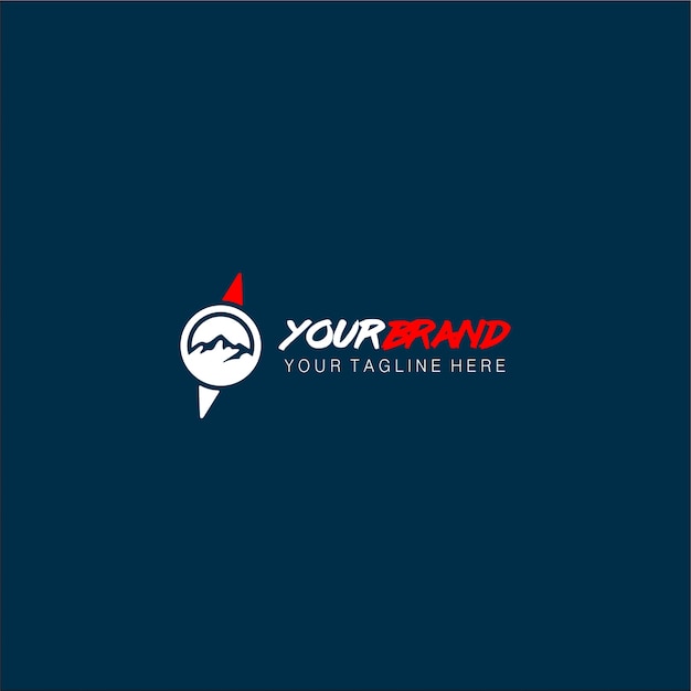 Minimalist Mountain Logo with Customizable Tagline | Jiffy Designs