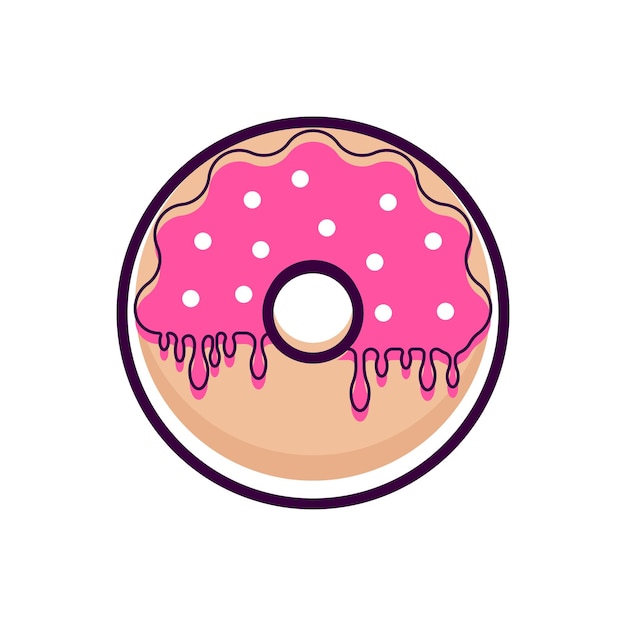 Delightful Polka Dot Donut with Dripping Glaze | Jiffy Designs