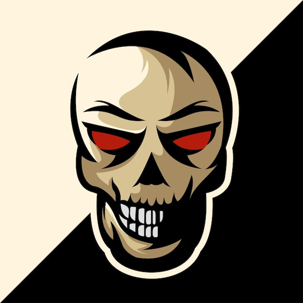 Sinister Skull with Piercing Red Eyes | Jiffy Designs