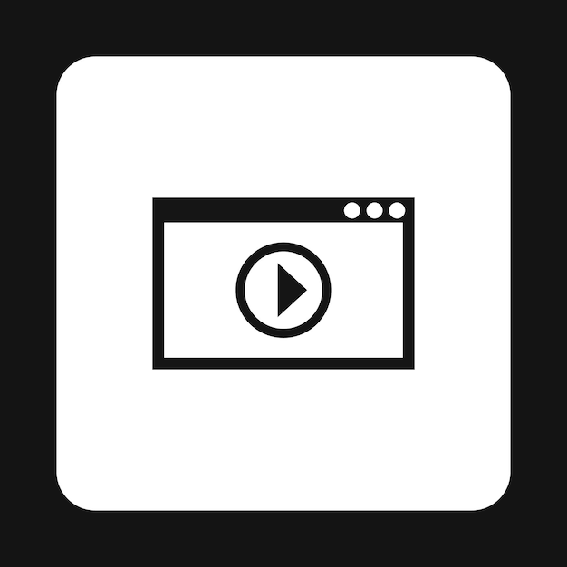 Minimalist Video Player Interface with Play Button | Jiffy Designs