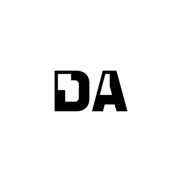 Bold and Modern 'DA' Monogram Design | Jiffy Designs