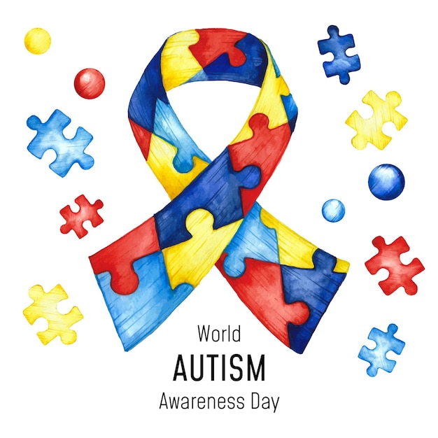 Vibrant Puzzle Ribbon Symbolizes World Autism Awareness | Jiffy Designs