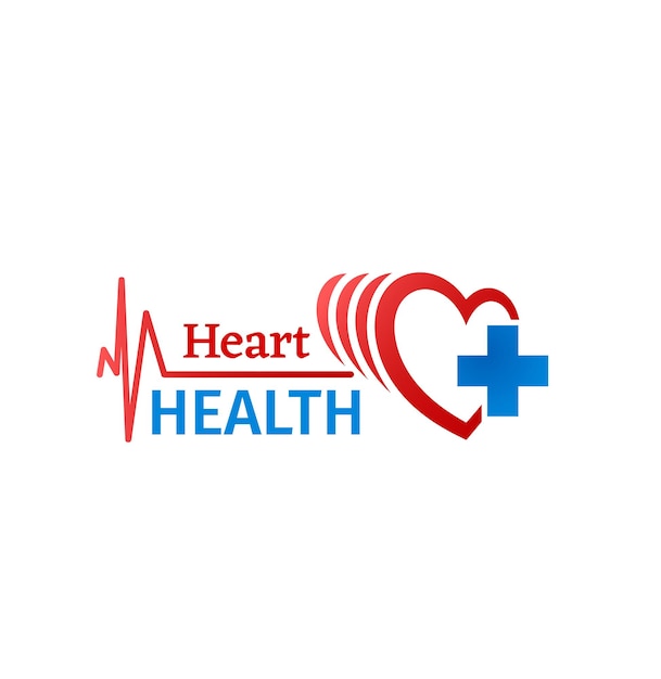 Vibrant Heart Health Logo with Heartbeat and Medical Cross | Jiffy Designs