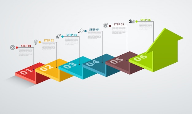 Colorful Staircase of Progress and Milestones Illustration | Jiffy Designs