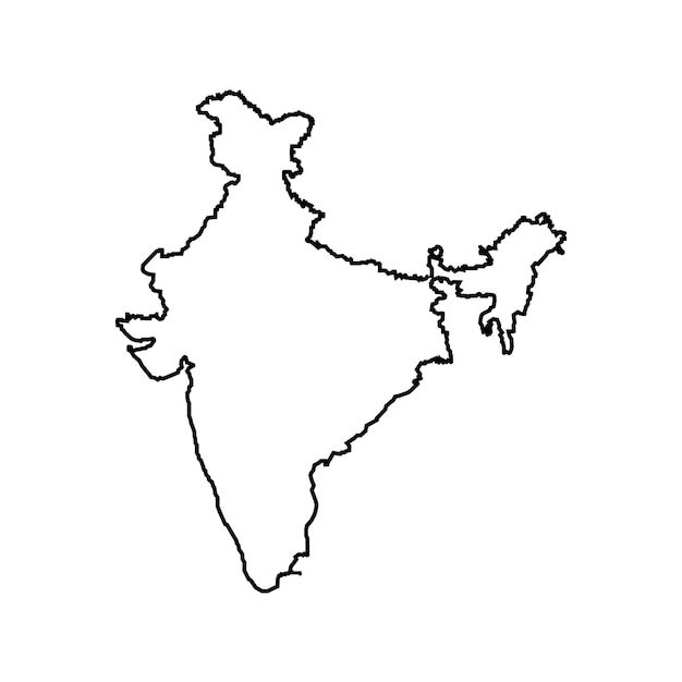 Captivating Outline of the Indian Subcontinent | Jiffy Designs
