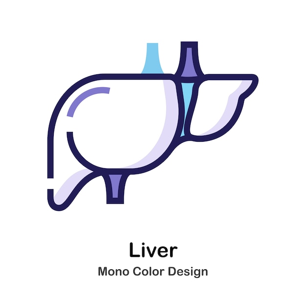 Vibrant Liver Illustration with Minimalist Flair | Jiffy Designs