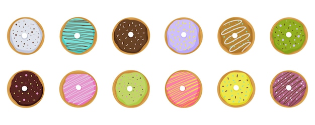 Vibrant Assortment of Colorful Donuts with Diverse Toppings | Jiffy Designs