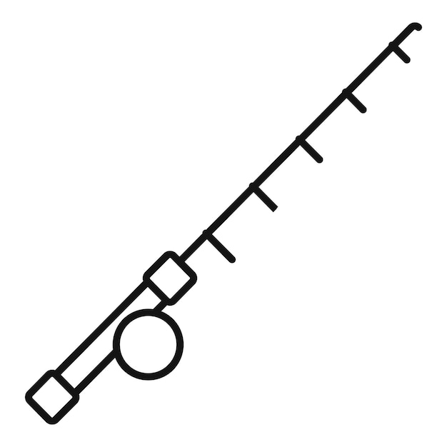 Minimalist Fishing Rod Silhouette | Jiffy Designs