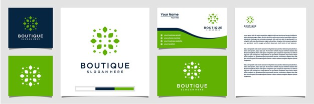 Vibrant Green Leaf Cluster Boutique Logo and Branding | Jiffy Designs