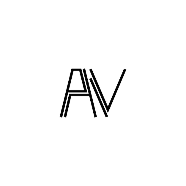 Minimalist Monogram AV Icon Design | Jiffy Designs