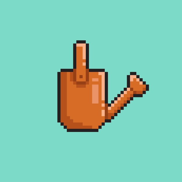 Vibrant Pixel Art Watering Can for Gardening Enthusiasts | Jiffy Designs