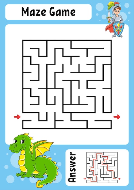 Whimsical Dragon Maze Game for Kids | Jiffy Designs
