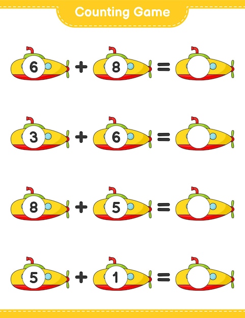 Vibrant Submarine Math Puzzle for Children | Jiffy Designs