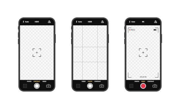 Minimalist Smartphone Camera Interface with Grid Layout | Jiffy Designs