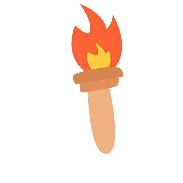 Vibrant Torch Emblem with Fiery Flame | Jiffy Designs