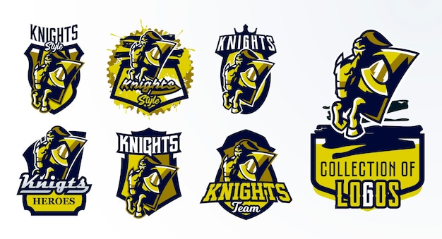 Powerful Knights Emblems and Logos in Bold Graphic Style | Jiffy Designs