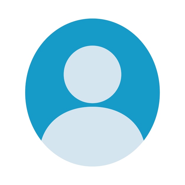 Simple Minimalist Profile Icon in Shades of Blue | Jiffy Designs