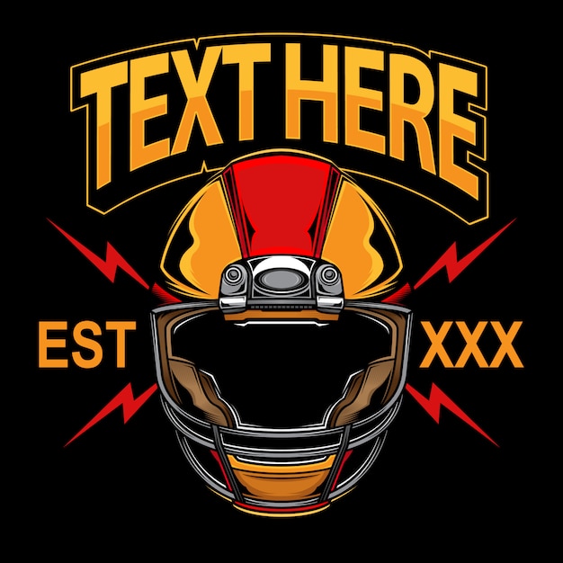Vintage-Inspired Football Helmet Graphic with Customizable Text | Jiffy ...