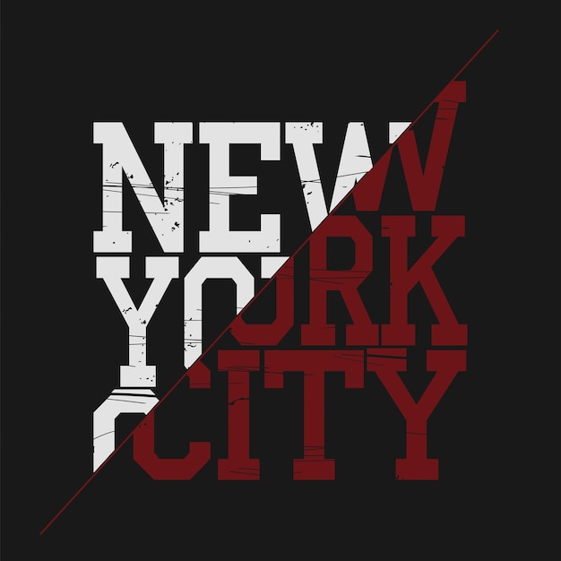 Gritty Typographic Illustration of New York City Skyline | Jiffy Designs