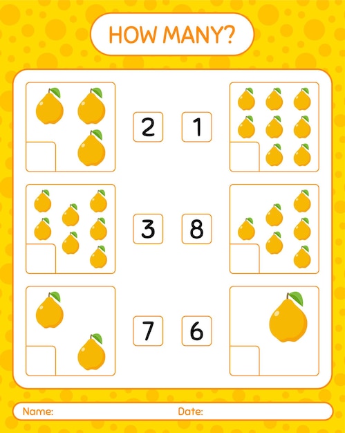 Vibrant Pear Counting Activity for Kids | Jiffy Designs