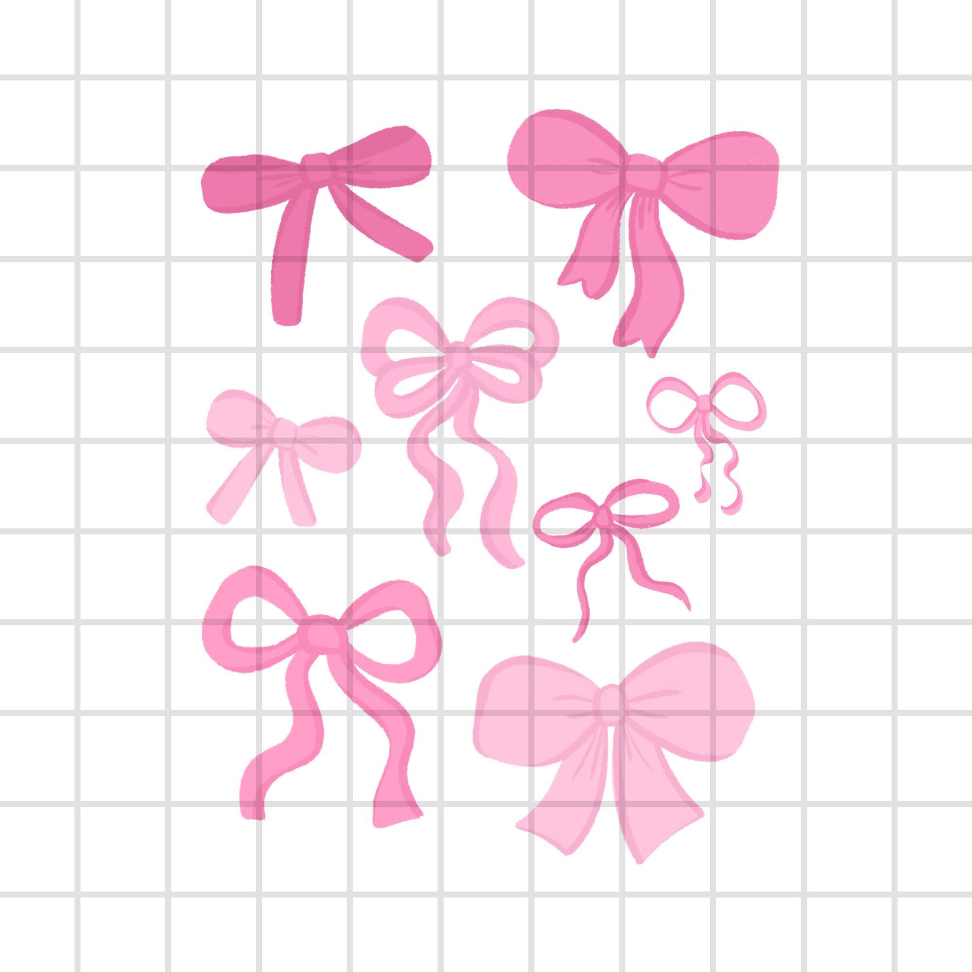 Girly Bows PNG design download, Coquette Pink bows PNG design for ...